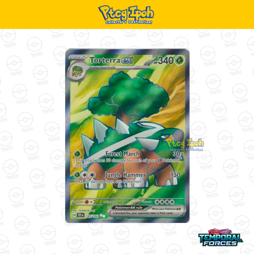 [Pokémon TCG] Temporal Forces: Torterra ex - 185/162 - Full Art Secret Rare | Shopee Malaysia