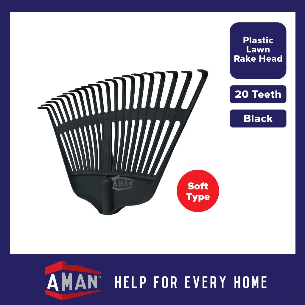 Plastic Rake Head Plastic Crawler Oil Palm Garden Lawn Rake Penyapu ...