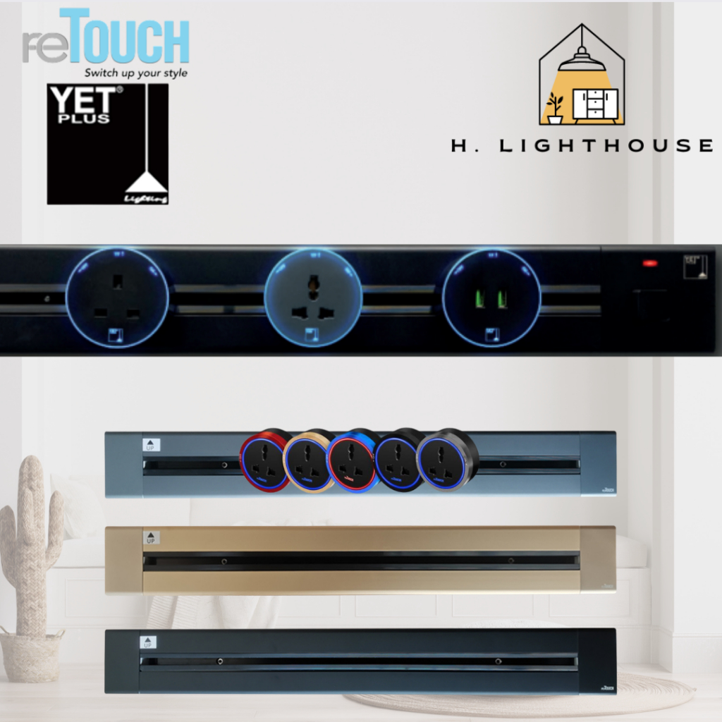 RETOUCH/YETPLUS Power Track Surface 600mm 800mm 1000mm Socket Dengan ...