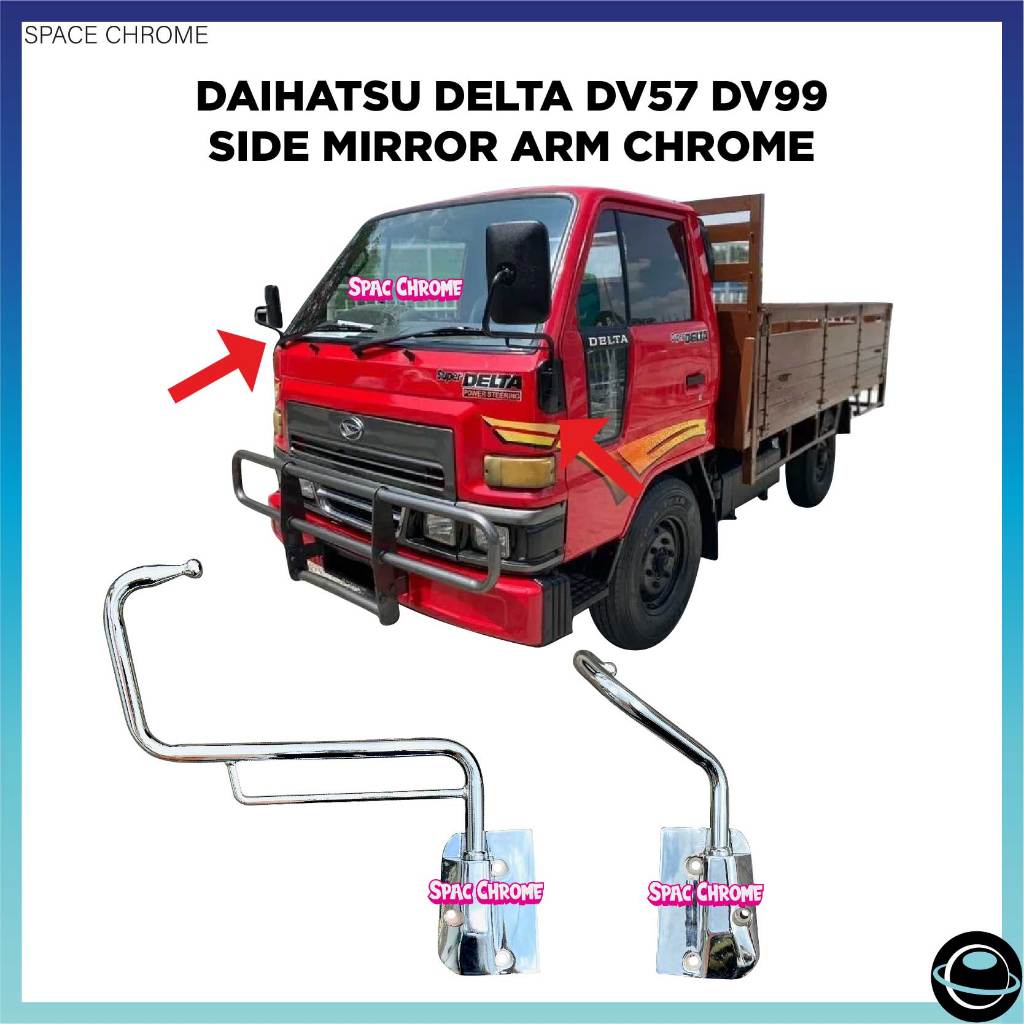 DAIHATSU DELTA DV57 DV99 DV116 SIDE MIRROR ARM CHROME HIGH QUALITY ...