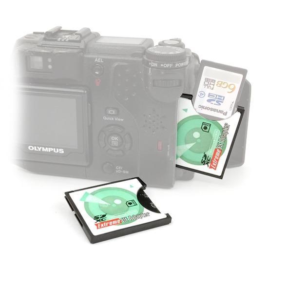 SD/ SDHC & SDXC Slot to Extreme Compact Flash Memory Card CF Adapter ...