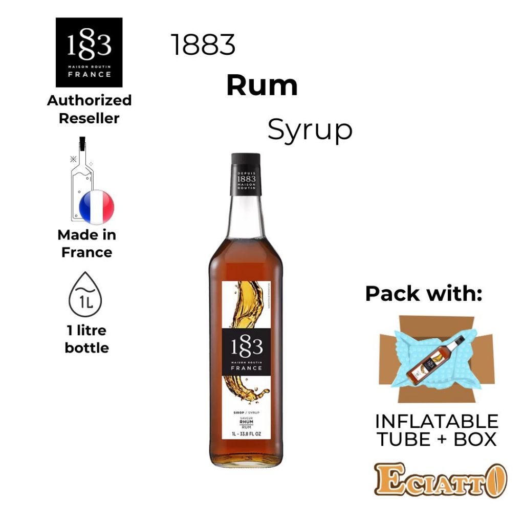1883 Maison Routin Rum Syrup 1L For Sparkling Soda Premium Rum Syrup ...
