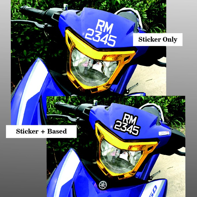 NO PLATE MOTOR STICKER DEPAN (STICKER CUTTING) | Shopee Malaysia