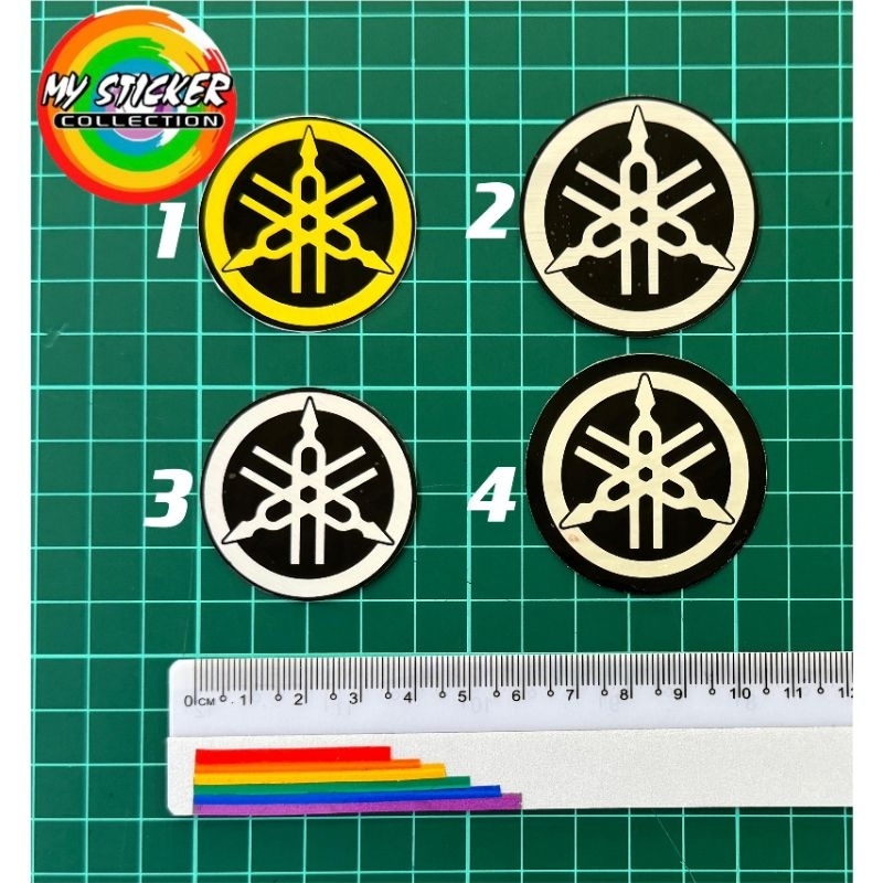 YAMAHA LOGO (NON-EPOXY) HAIRLINE / GOLD HAIRLINE / CHROME STICKER ...