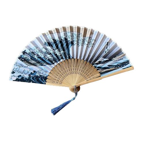 Elegant Floral Black Bamboo Hand Fan Kipas Tangan Lipat Buluh Corak ...