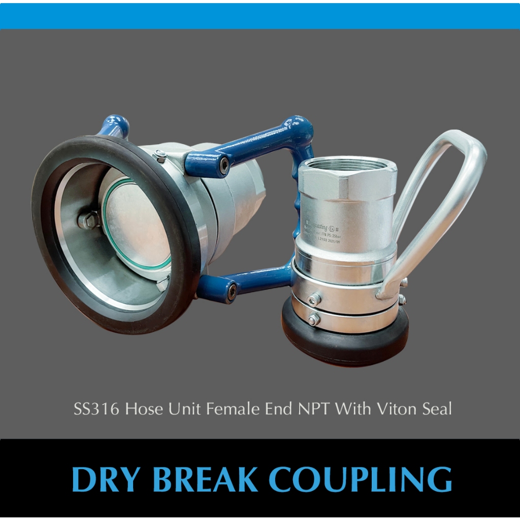 Dry Break Coupling - SS316 Hose Unit Female End NPT with Viton Seal ...