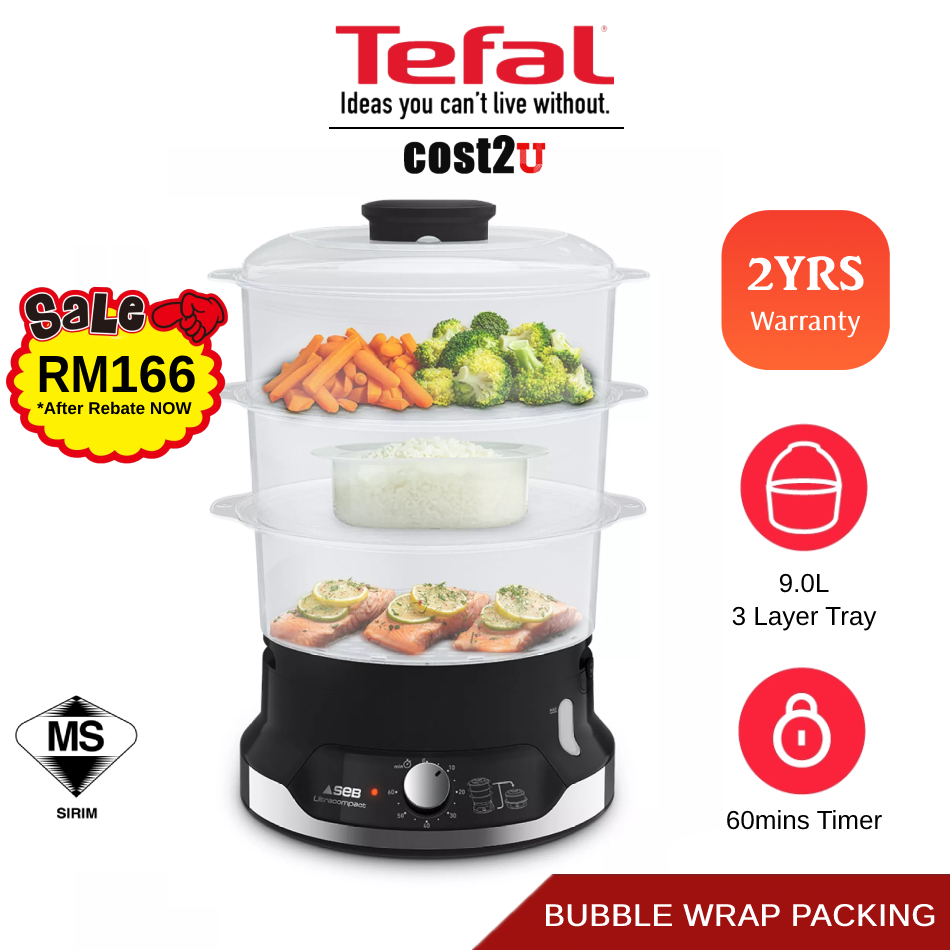 Tefal 9L Ultracompact Steam Cooker | VC204865 VC2048 VC204 (Food ...