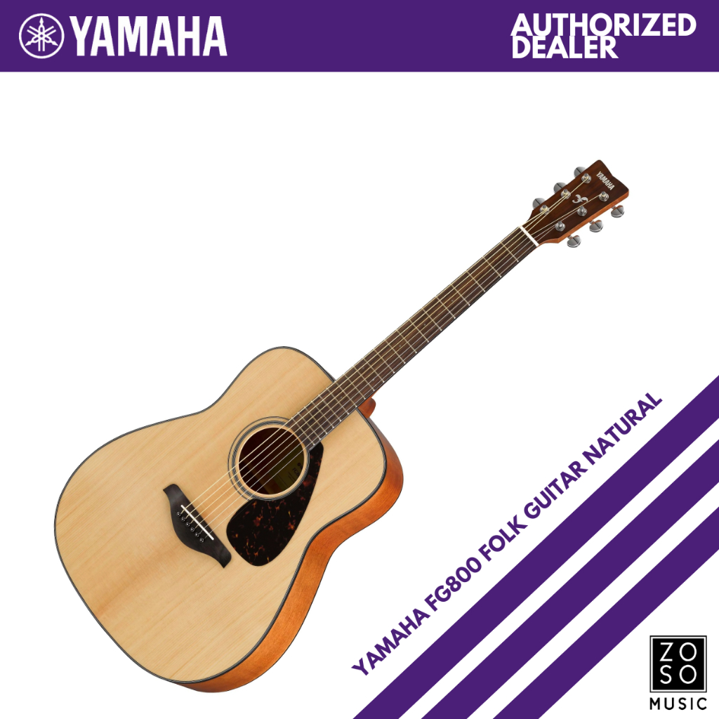 YAMAHA FG800 DREADNOUGHT ACOUSTIC GUITAR - NATURAL (FG-800) | Shopee Malaysia
