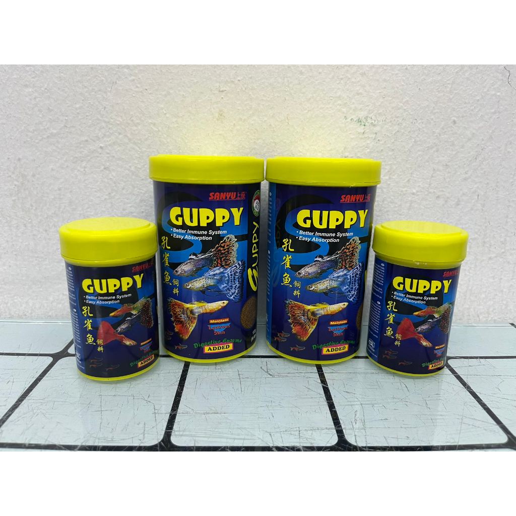 *Ready Stock* Sanyu Guppy (50g/155g) Mini Floating Pellets Fish Food ...