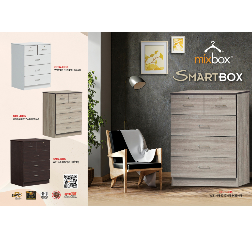 MIXBOX-SMART BOX - 5 DRAWER CABINET / 5 LACI KABINET | Shopee Malaysia