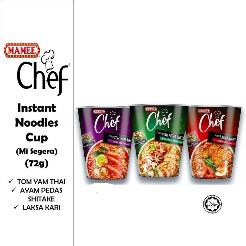 Mamee Chef Cup Instant Noodles 72g | Shopee Malaysia