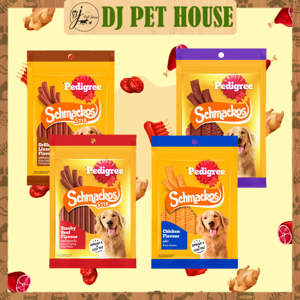 PEDIGREE Makanan Ringan Anjing/Schmackos Meat Jerky Stix Dog Treat 70G ...