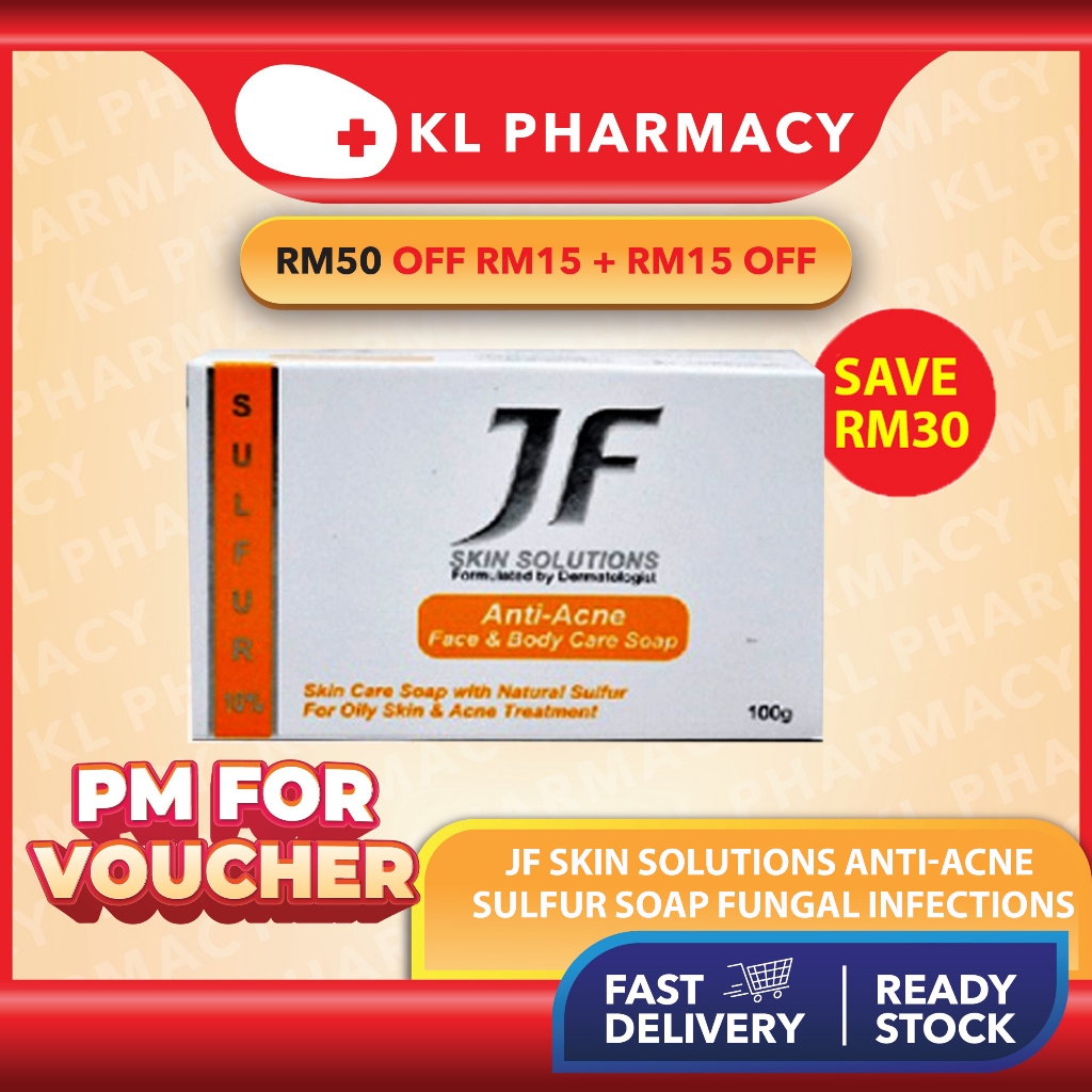 [100G, ANTI-ACNE] Jf Skin Solutions Anti-Acne Sulfur Soap Fungal ...