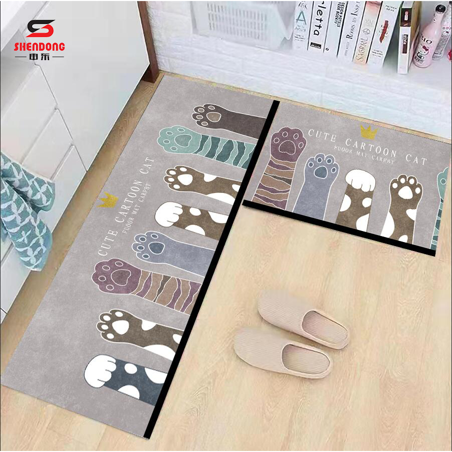 M (40*60 +40*120cm) 2 in 1 Crystal Velvet kitchen mat / Rugs / Floor ...