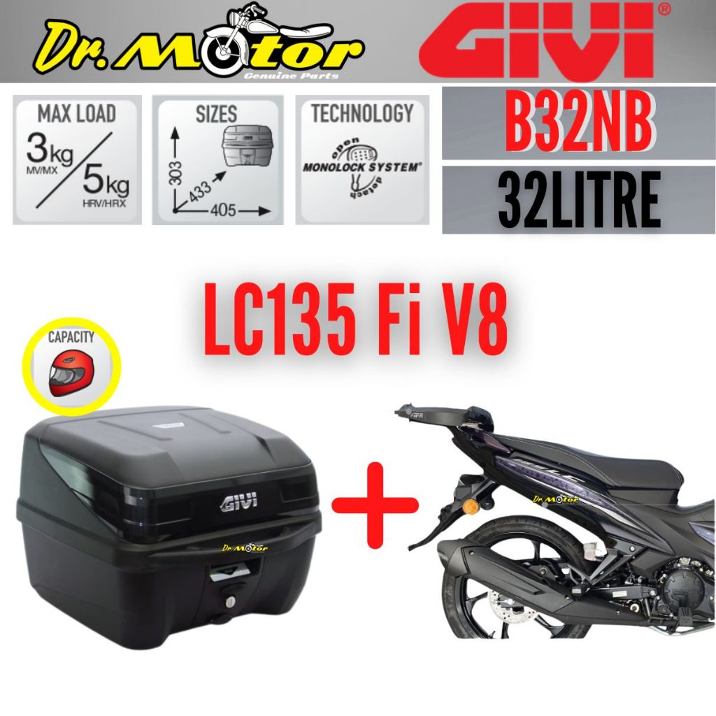 LC135 Fi V8 LCV8 LCFi LC 135 GIVI ZR MONORACK J HEAVY DUTY RACK TAPAK ...