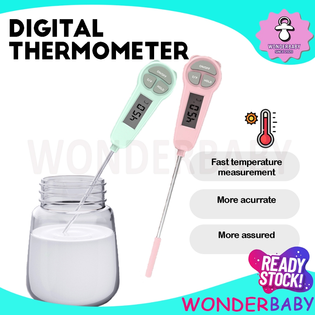 -50℃-300℃ Thermometer Baby Bath Water Digital Food Stainless Steel ...