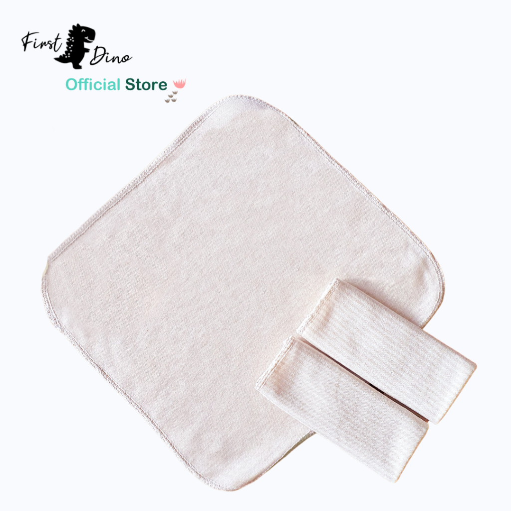 FirstDino Organic Cotton Baby Handkerchief (25cm x 25cm/3 Pcs) | Shopee ...