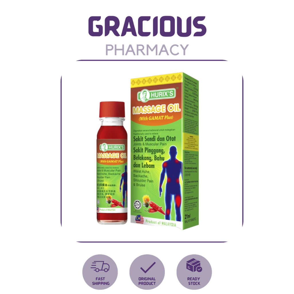 HURIX'S MASSAGE OIL WITH GAMAT PLUS 21ML | Shopee Malaysia