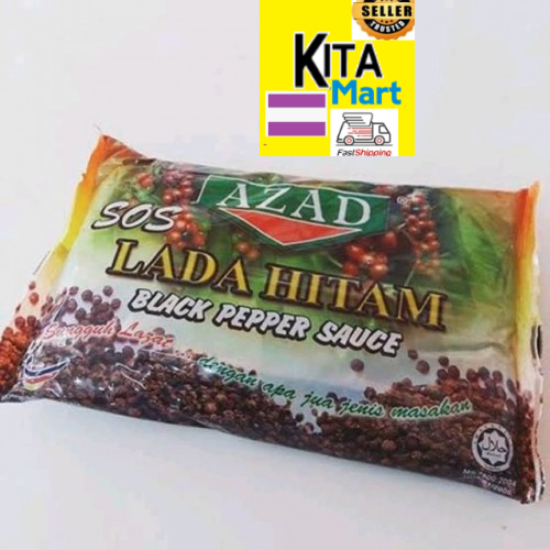 SOS LADA HITAM AZAD / BLACK PEPPER SAUCE AZAD 900G POUCH X 3PACK ...