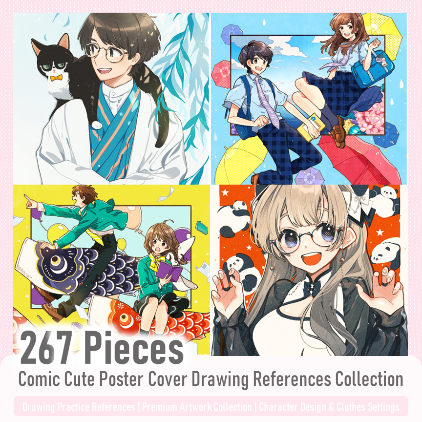 🔥 Drawing References Illustration - Comic Cute Poster Cover References ...