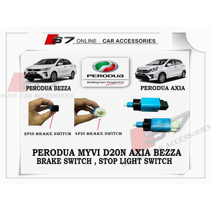 Perodua Bezza 1.0/1.3,Axia 1.0/1.3 Brake Switch(2Pin/4Pin) | Shopee ...