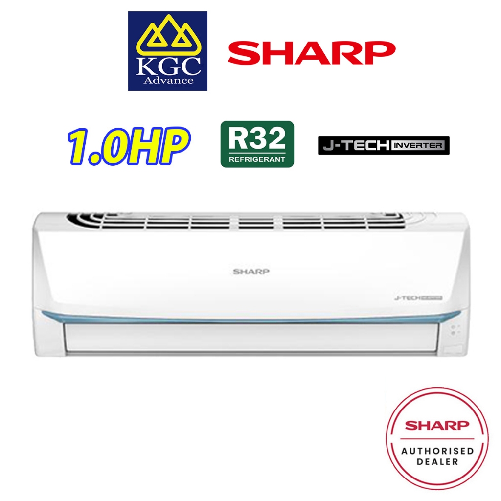 Sharp 1.0HP J- Tech Inverter Air Conditioner AHX10BED | Shopee Malaysia