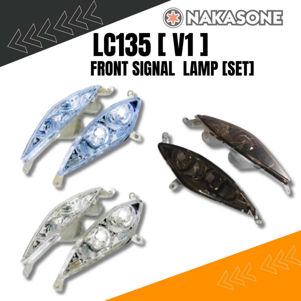 YAMAHA LC135 [V1] FRONT SIGNAL LAMP SET [ UNIT ] [CLEAR] [SMOKE] [BLUE] LAMPU SIGNAL DEPAN # ...