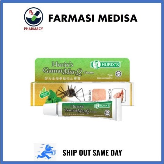 Hurixs Gamat Mos-Q Cream 7g Ubat Gatal Gigitan Nyamuk Mosquito Bite ...