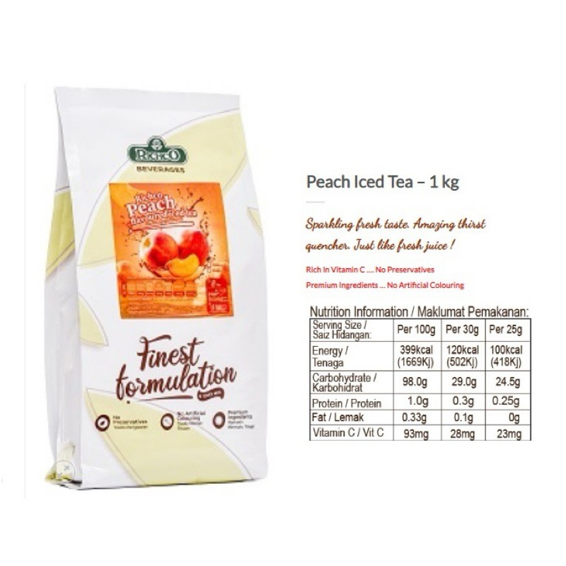 Richco Instant Flavored Iced Tea (Malaysia Halal Product) | Shopee Malaysia