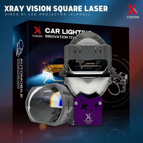 XRAY VISION SQUARE LASER 3 INCH BI-LED HEADLIGHT SYSTEM #XLP001 ...