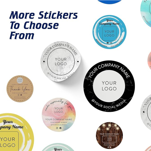 Custom Logo Label Sticker Custom Sticker Logo Printing Label Kraft ...