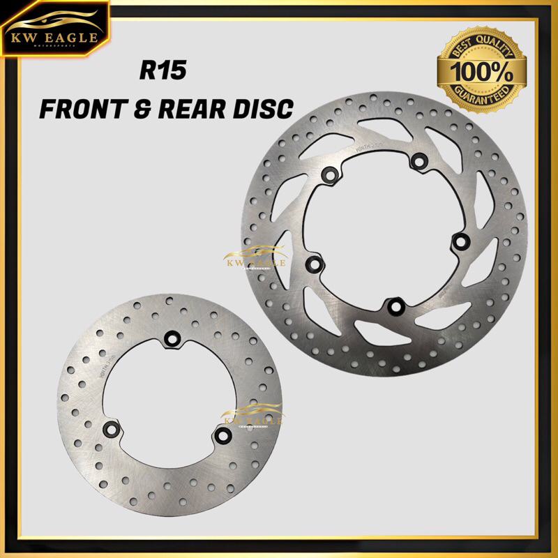 YAMAHA R15 / MT15 / R25 / MT25 FRONT & REAR DISC BRAKE PLATE PIRING ...