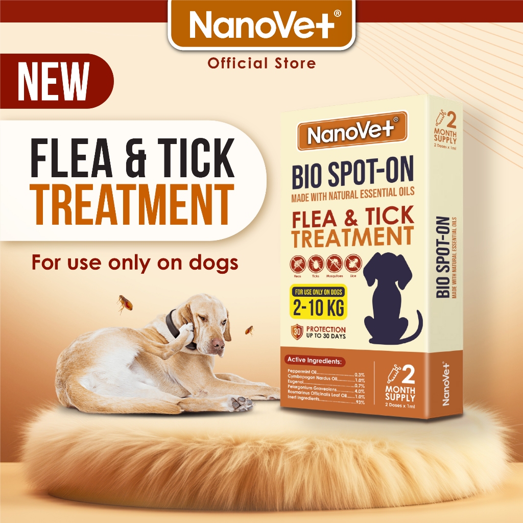 Nanovet® Bio Spot-On Flea and Tick Treatment For Dog | Shopee Malaysia