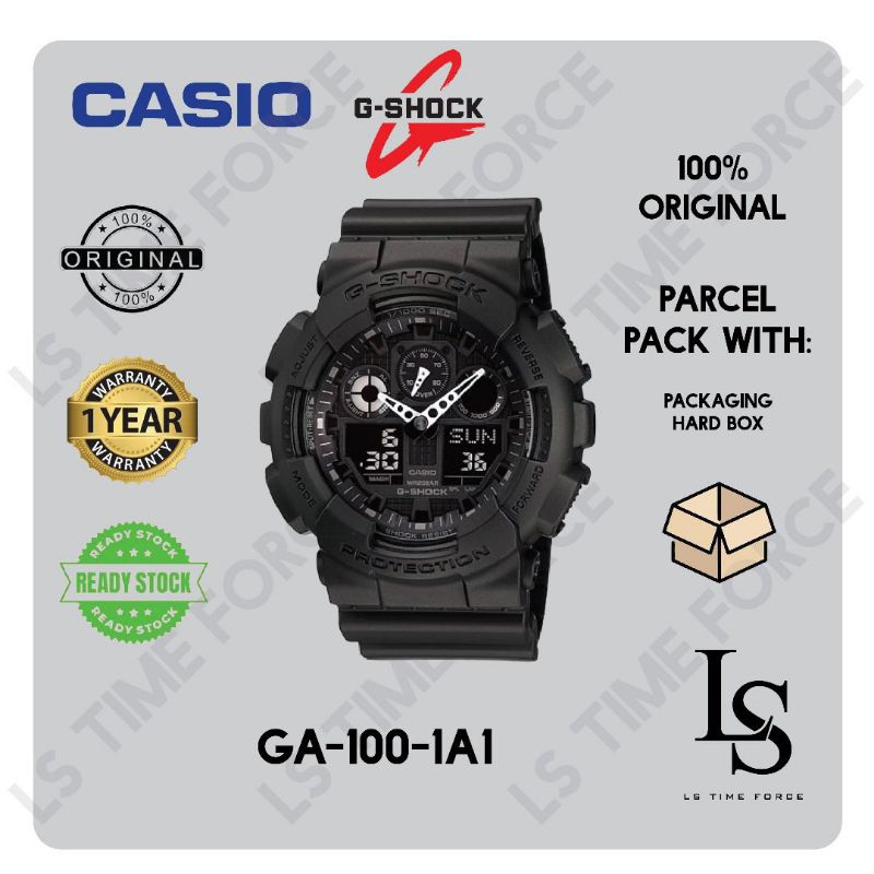 G-SHOCK ORIGINAL GA-100-1A1/GA-100-1A1DR/GA-100/GA100 | Shopee Malaysia