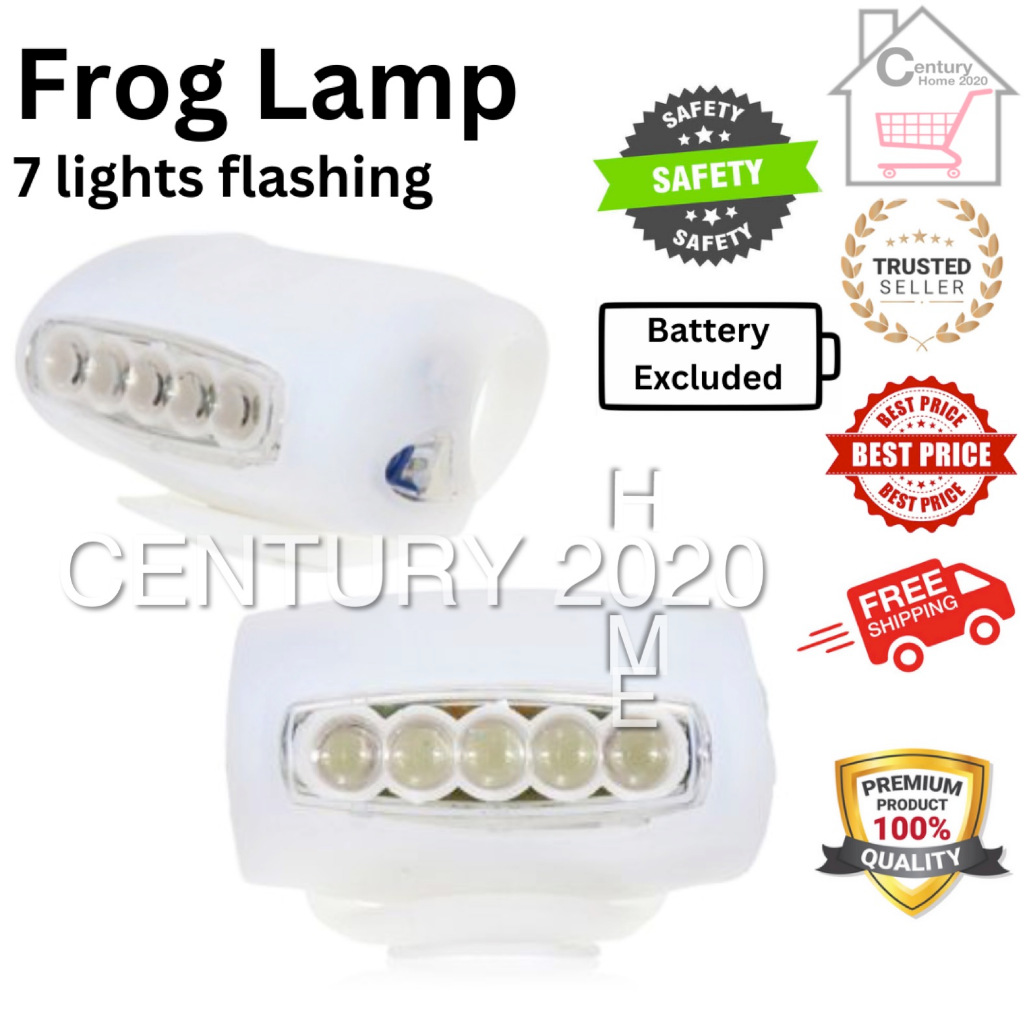 Bicycle Light 7 LED Silicone Bike Head Front Frog Lamp Rear Safety Tail ...
