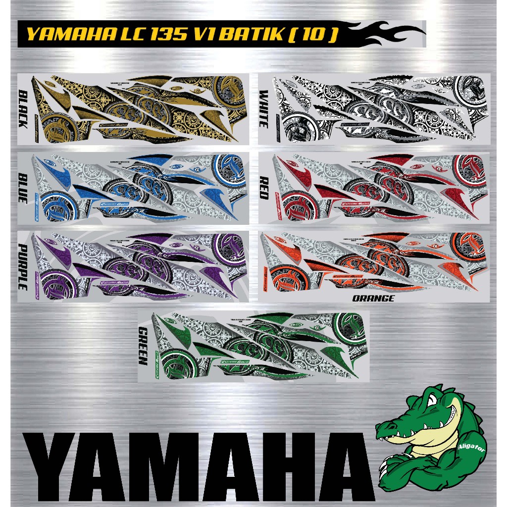 Stripe Motor Yamaha Lc135 V1 Batik Custom (10) | Shopee Malaysia