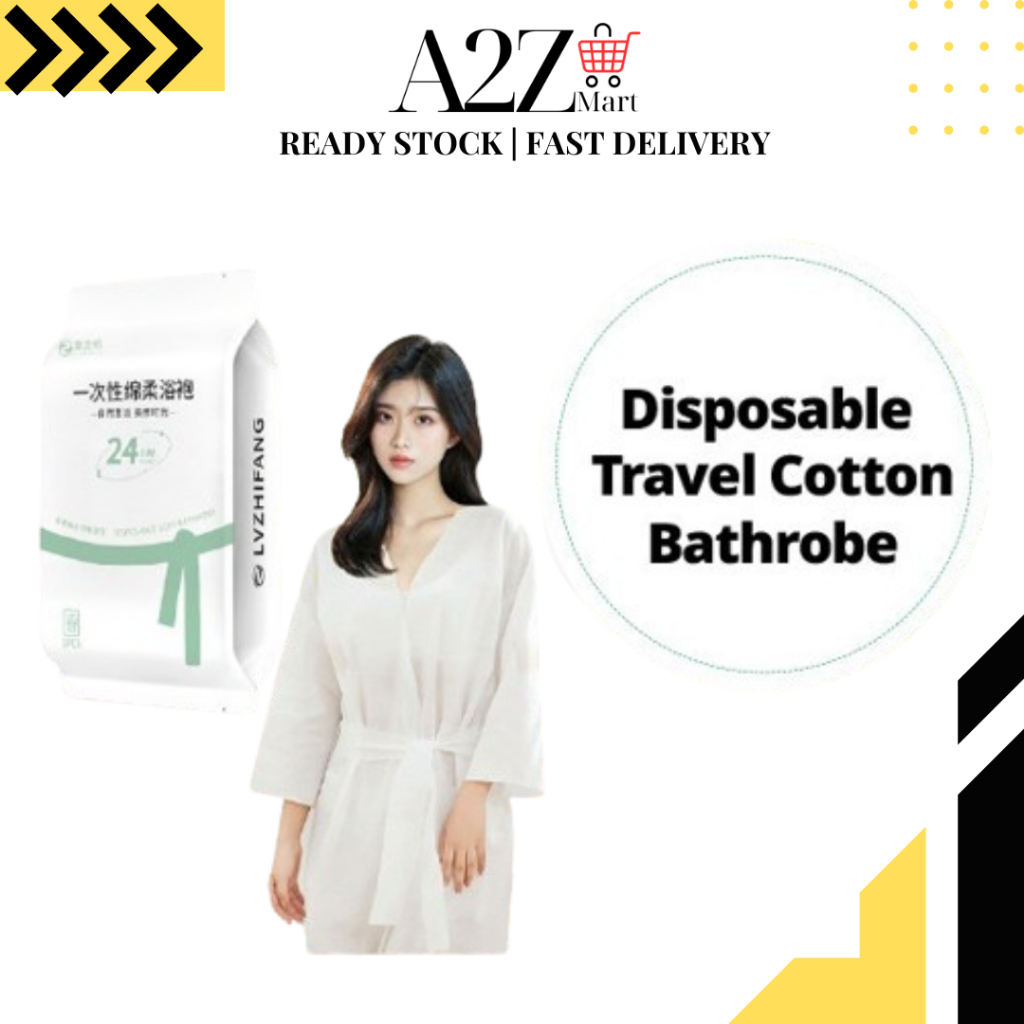 [Disposable Hotel Bathrobe] Travel Cotton Bathrobe Spa Sauna Sleepwear ...