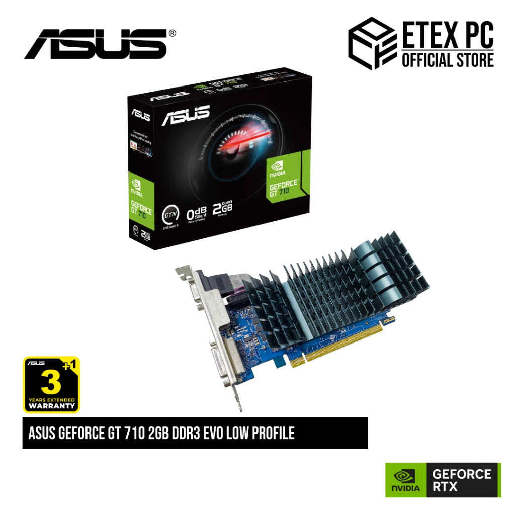 ASUS GeForce GT 710 2GB DDR3 EVO Low Profile # AC-90YV0I70-M0NA00 ...
