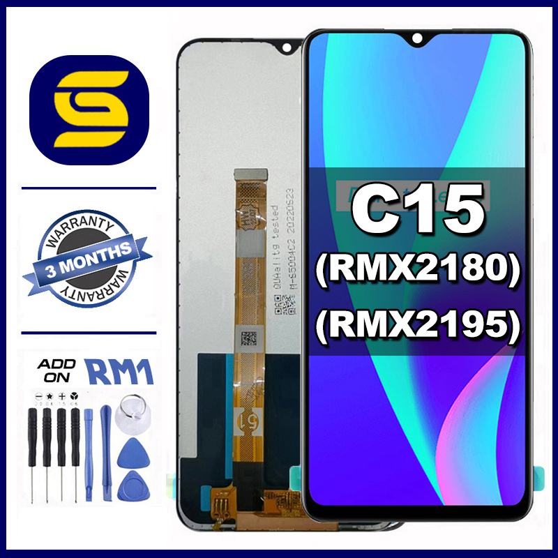 LCD REALME C15 Mediatek RMX2180/ C15 Qualcomm RMX2195 Compatible For ...