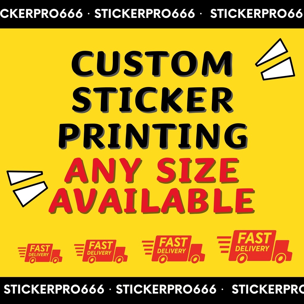 Custom sticker label printing *Any size available* Opening Promotion ...