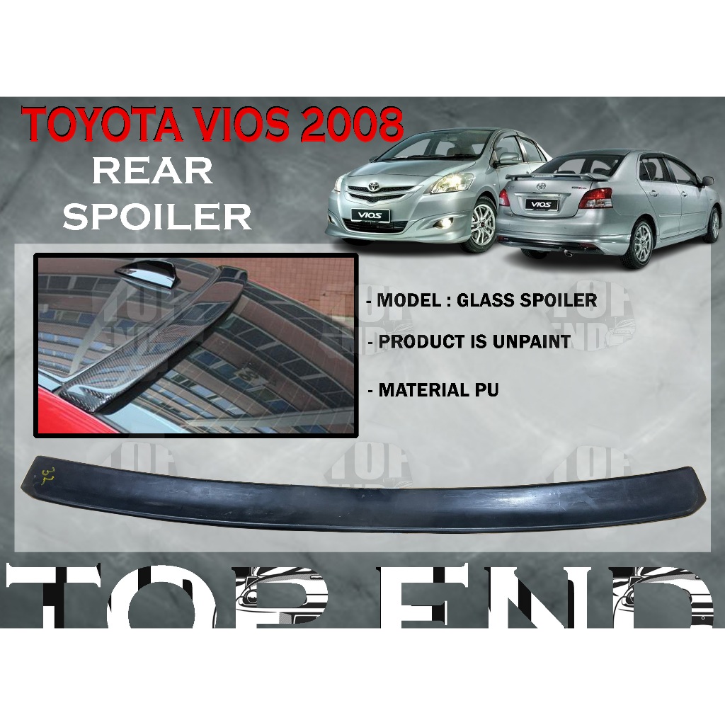TOYOTA VIOS NPC93 2008-2012 REAR SPOILER TOMS TRD V2 V3 TRD TYPE-R ...