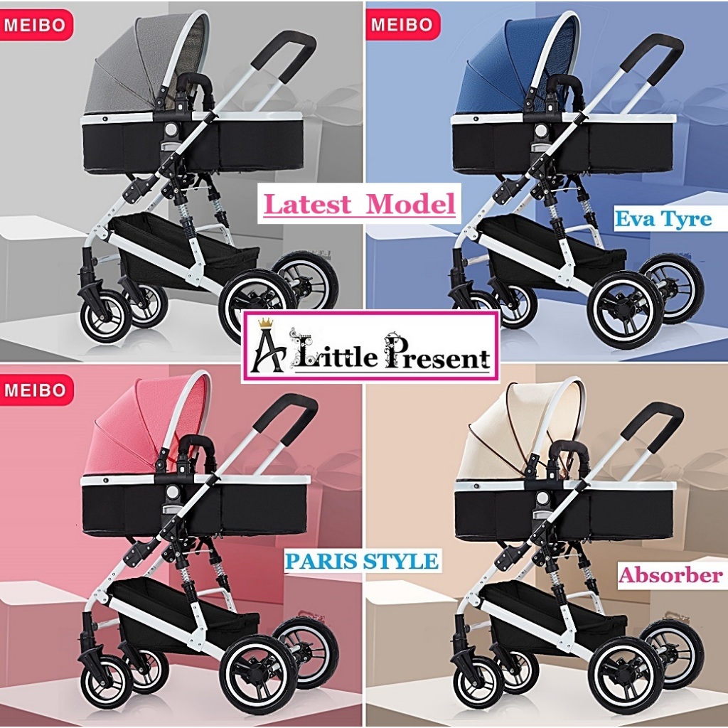 2025 WHITE Europe Premium Class 2 way Baby Stroller Prams | Shopee Malaysia