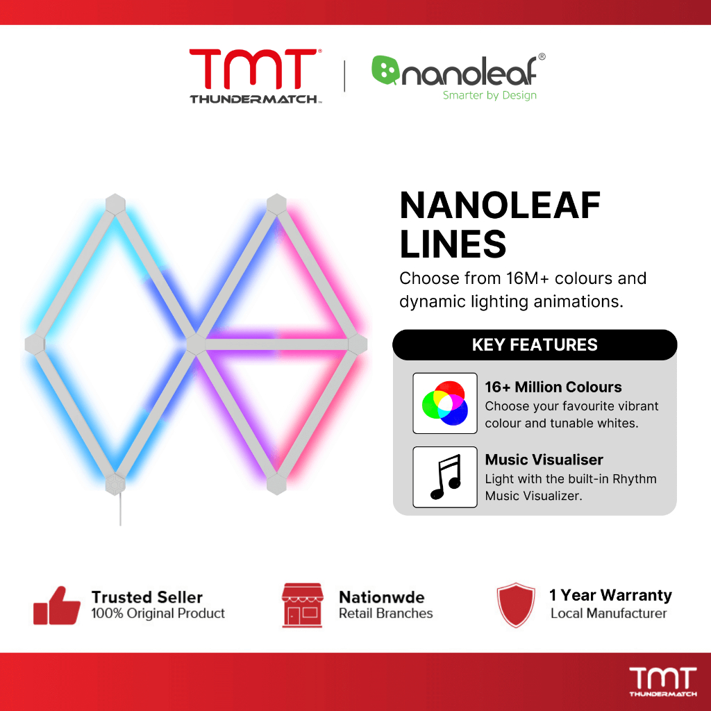 Nanoleaf Lines RGB illumination LED light bars | Backlit modular ...