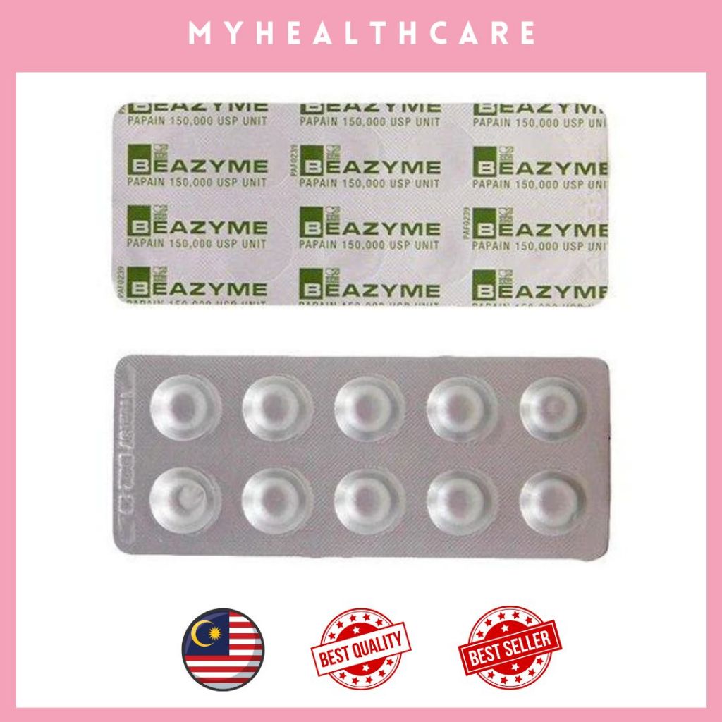 (1 STRIP) BEAZYME PAPAIN 15,000 TAB 10'S | Shopee Malaysia