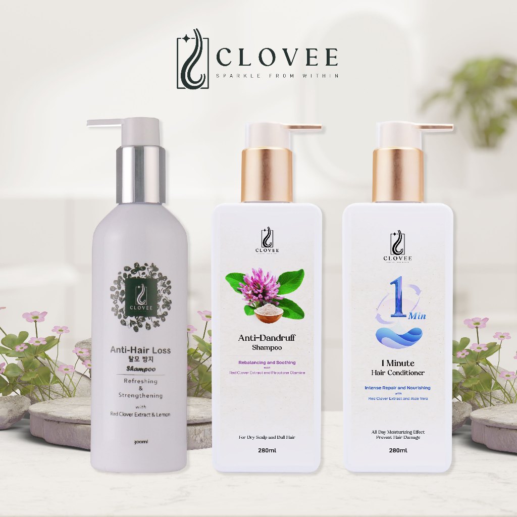 CLOVEE Natural Shampoo & Conditioner | Anti Hair Loss Shampoo | Anti ...