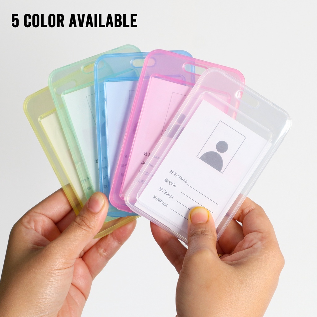 Double Sided Transparent ID Card Holder Work Card Employee Exhibition ...