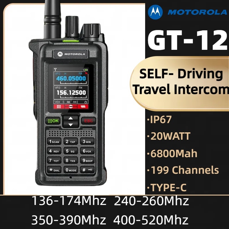 motorola GT12 two way radio walkie talkie long range 25KM high power ...