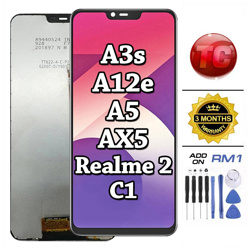 LCD OPPO A3s/ A12e/ A5/ AX5/ REALME C1/ REALME 2 Compatible For ...