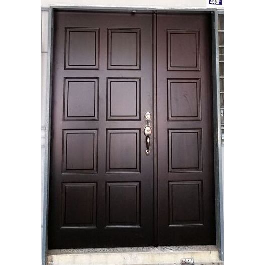 Pintu Kayu Meranti Keras Pintu Utama Kembar Double Leaf FULL SOLID 100% ...