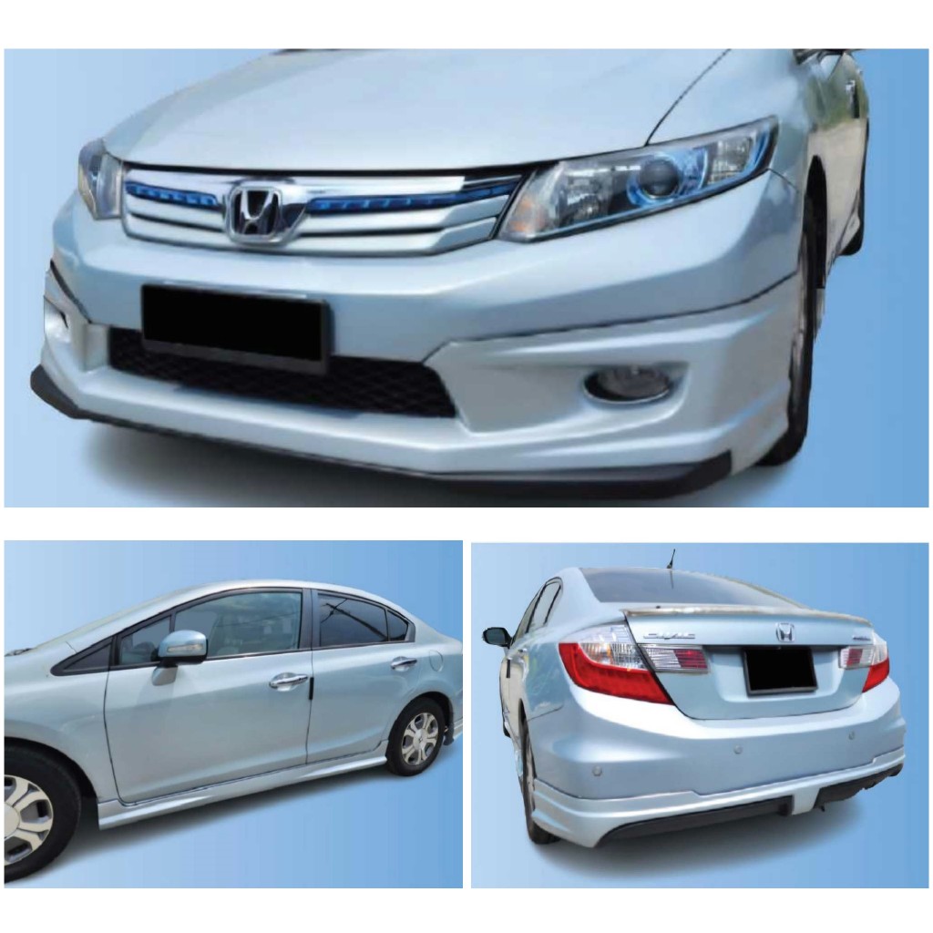 Honda Civic 9th Generation 2012 Mugen Skirting Body Kit Fiber Ready ...
